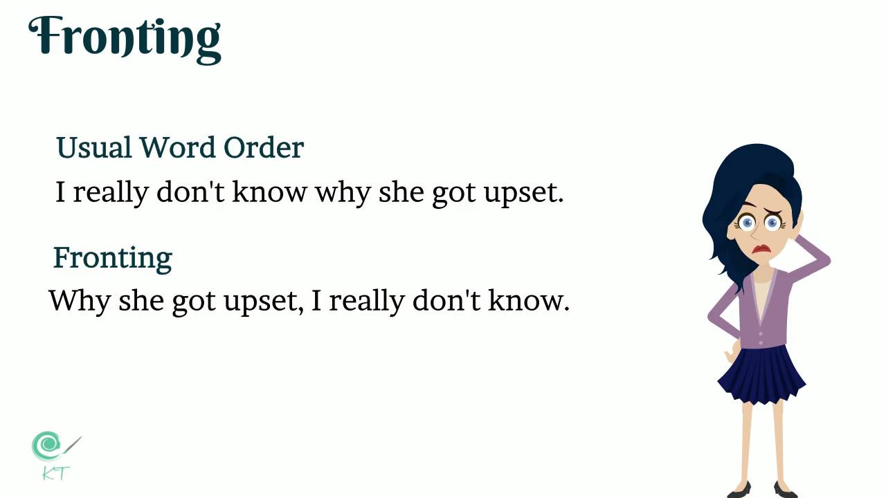 Fronting :: WillyGrammar